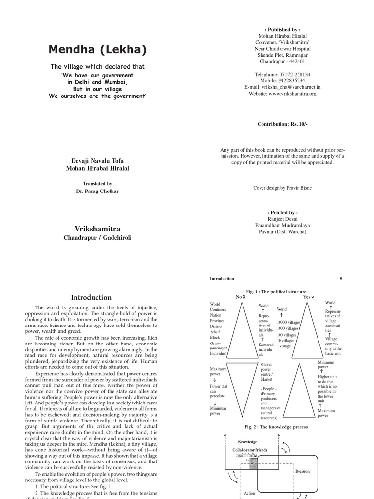 Mendha (Lekha) : The Village Which Declared That | PDF | Consensus ...