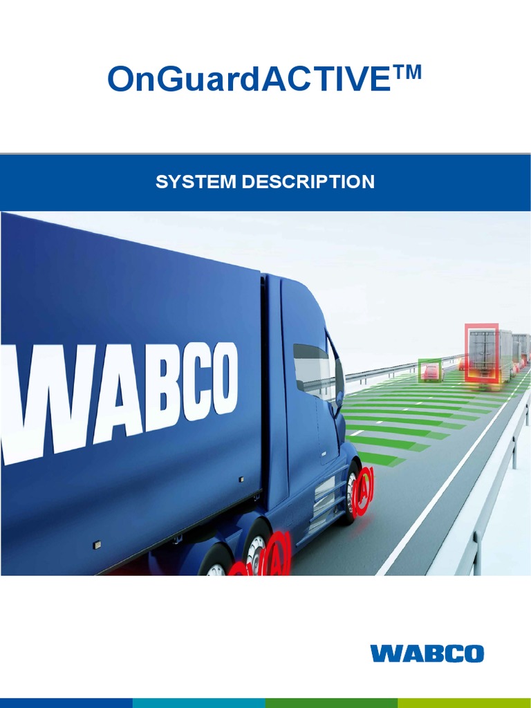 Wabco Onguard Active Technical Description | PDF | Brake | Anti Lock ...