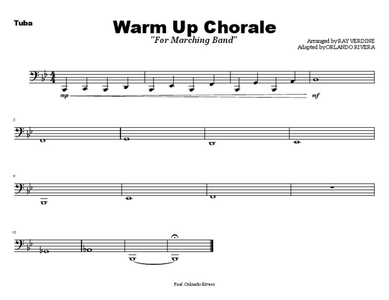 Warm Up Chorale-Tuba | PDF