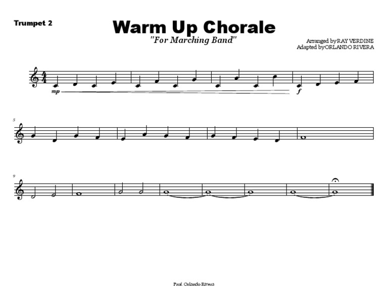 Warm Up Chorale-Trumpet 2 | PDF