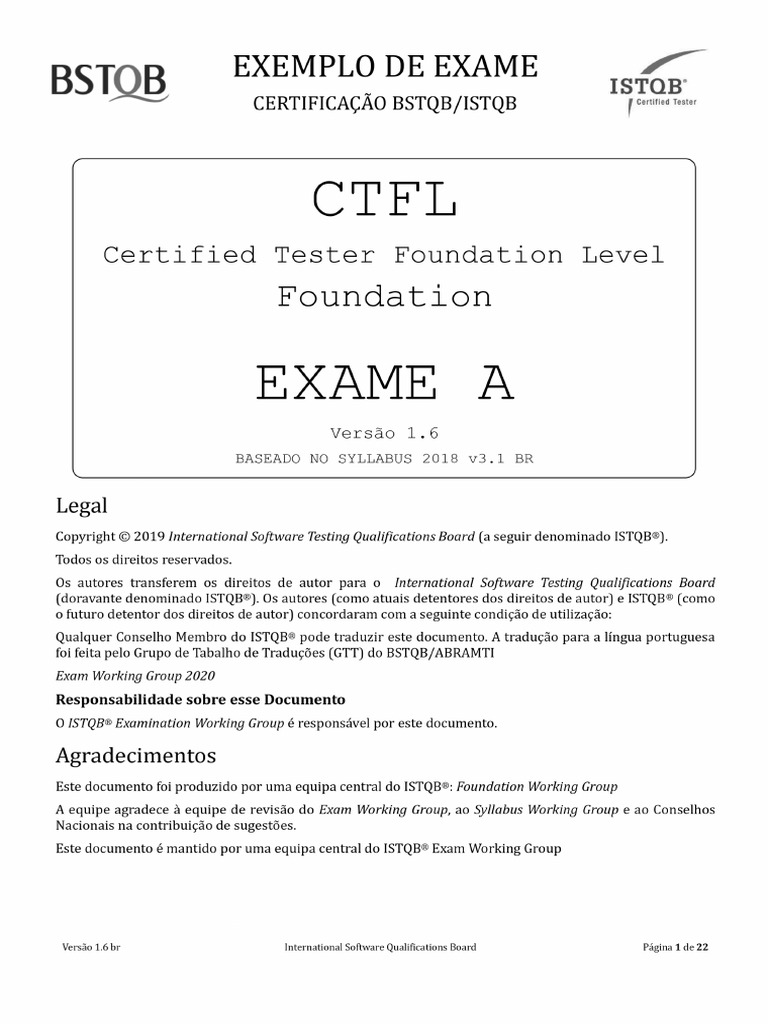 CTFL 2018 Sample A (v1.6br) | PDF