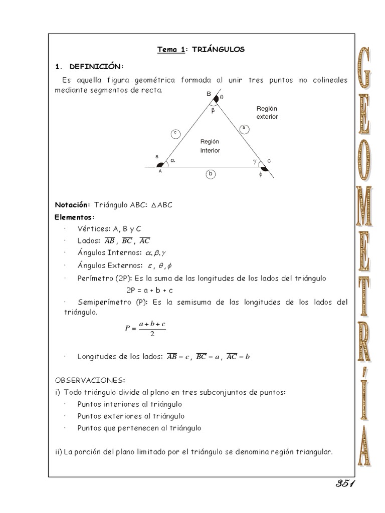 Geometria | PDF | Triángulo | Geometría Elemental