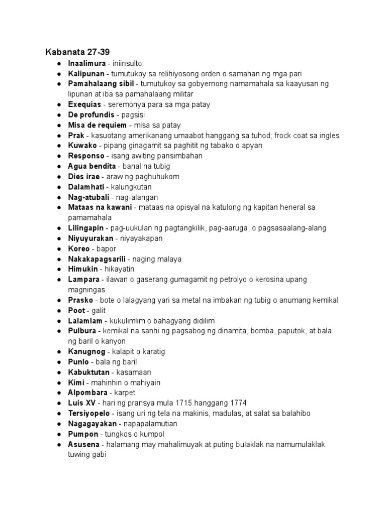 Kabanata 27-39 | PDF