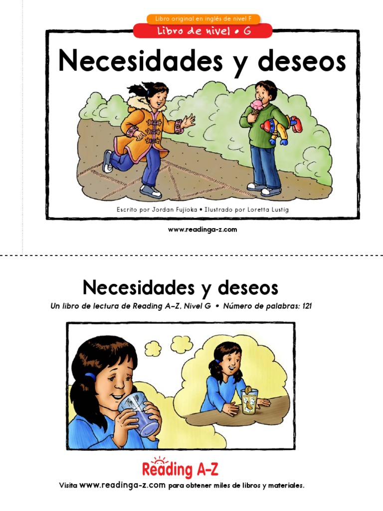 Necesidades y deseos en dibujos | PDF