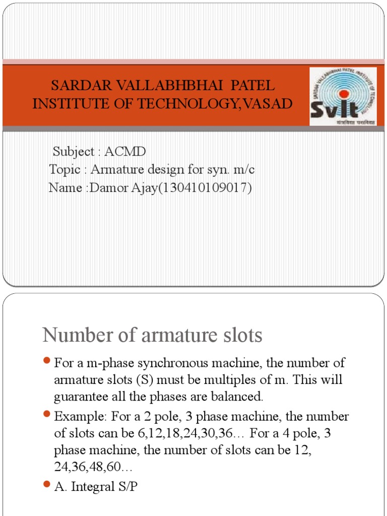 Armature Design | PDF