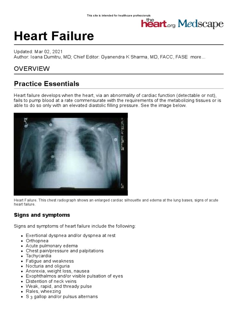 Heart Failure Overview and Management Guide | PDF | Myocardial ...