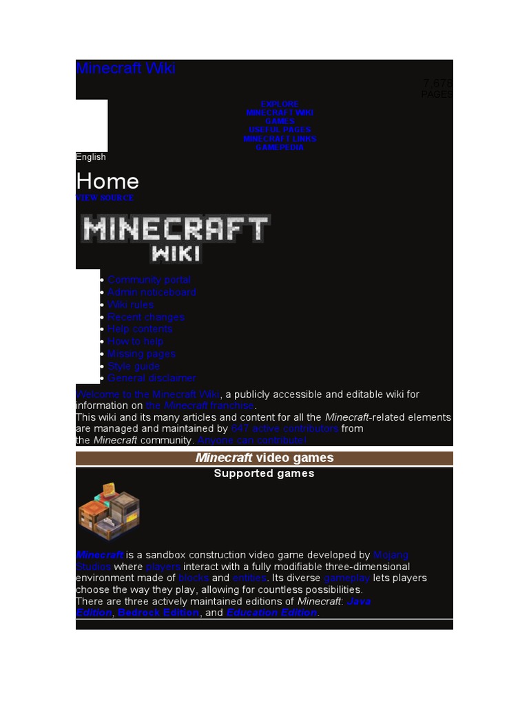 Minecraft Wiki | Download Free PDF | Minecraft | Wiki