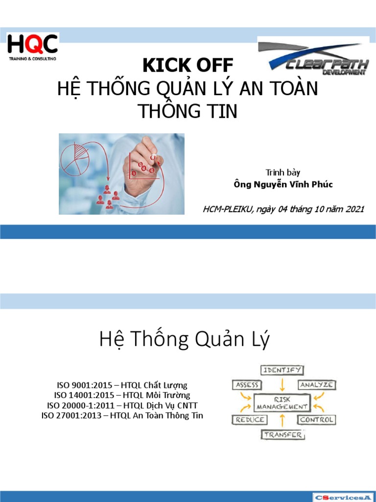 HQC Consulting ISO 27001 Kickoff | PDF