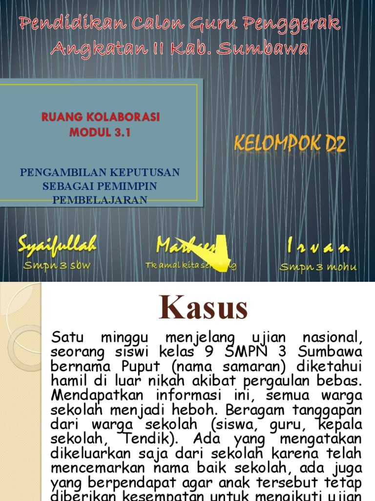Presentasi Ruang Kolaborasi Modul 3.1 | PDF | Karier & Perkembangan | Pengembangan Diri