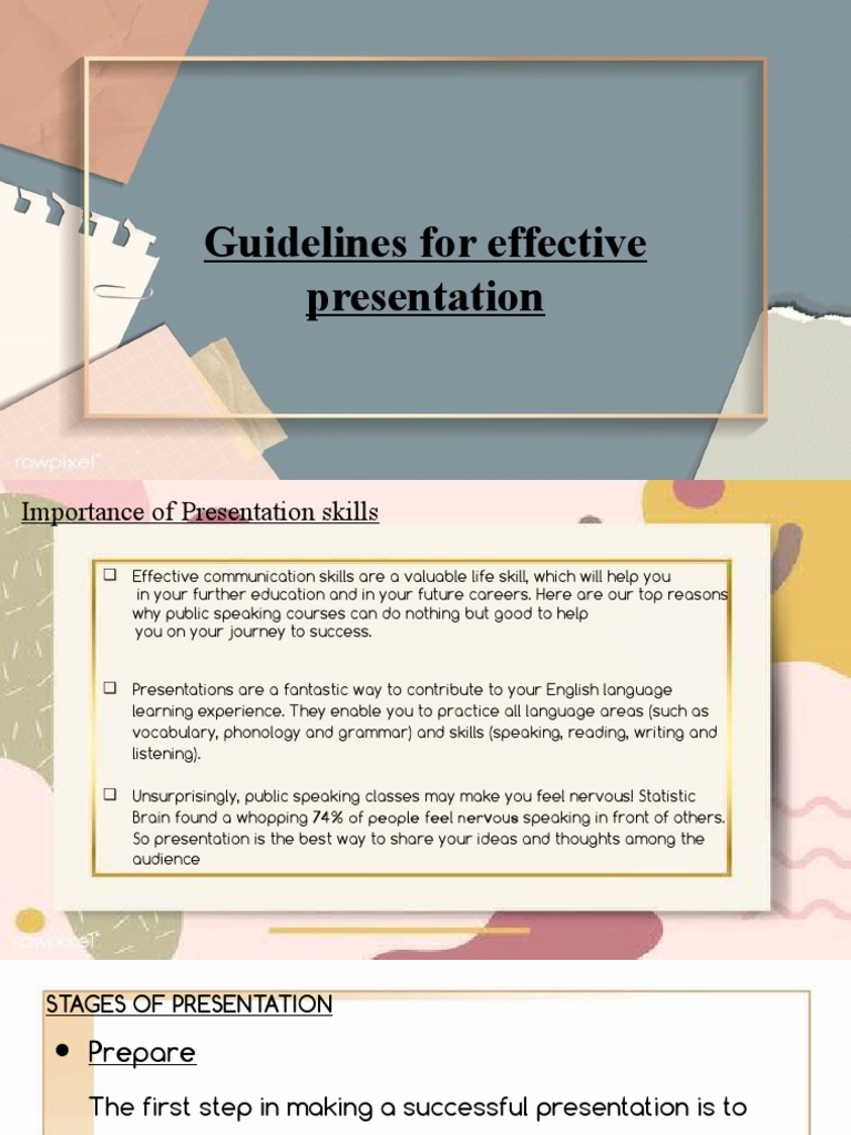 Guidelines For Effective Presentation | PDF | Learning | Human ...