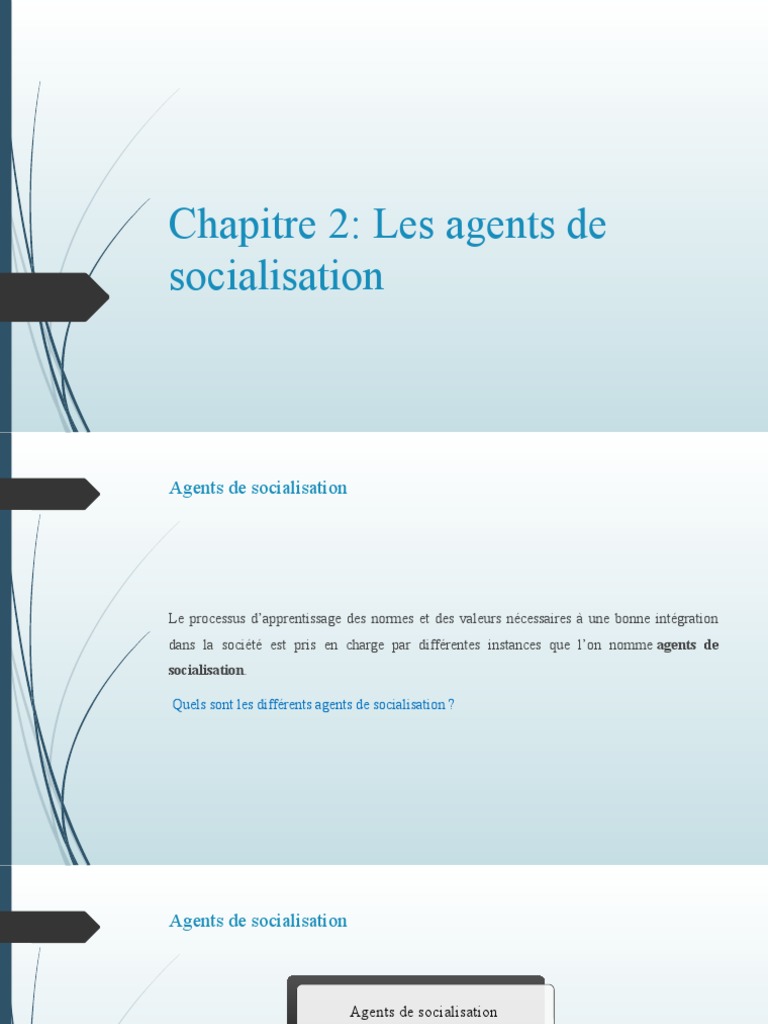 Chapitre 2 Agents de Socialisation | PDF | Socialisation | Nature humaine