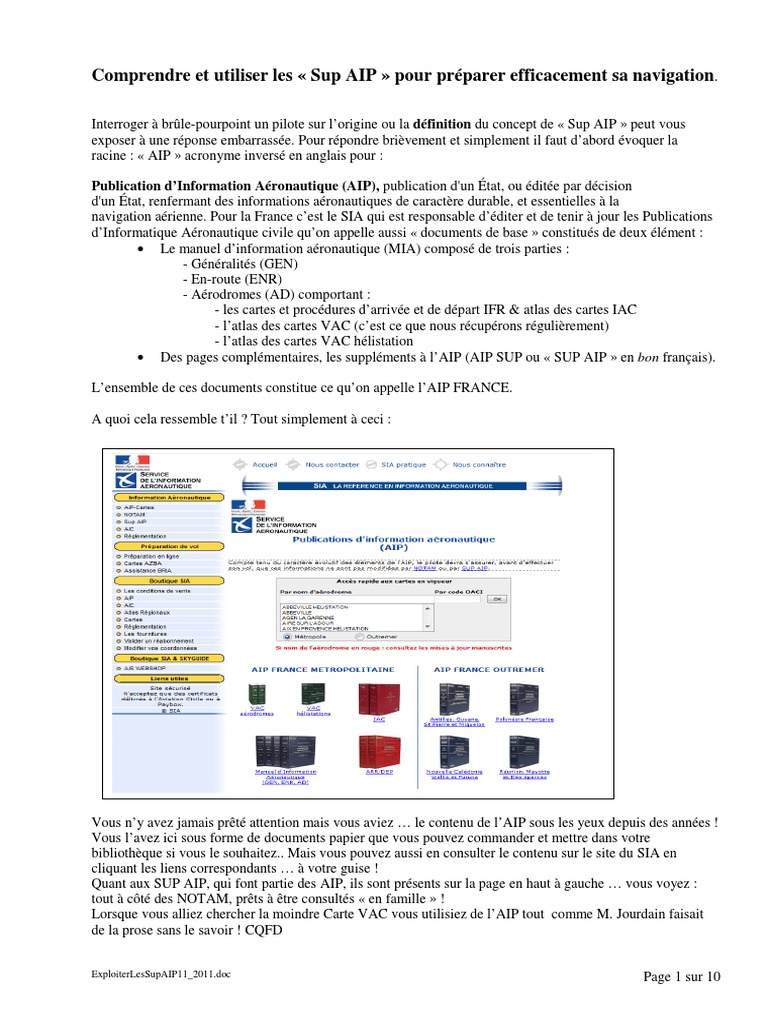 Supaip Explications | PDF | Informations
