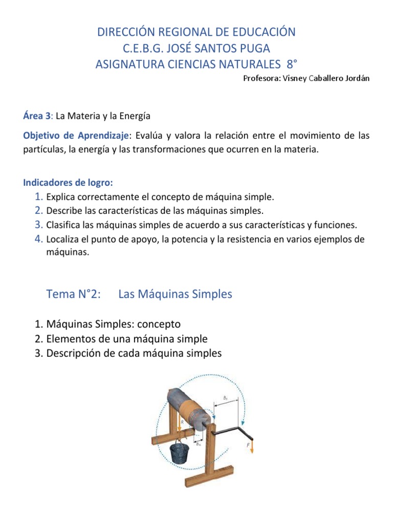 Tema2 Maquinas Simples | PDF | Palanca | Ingeniería mecánica