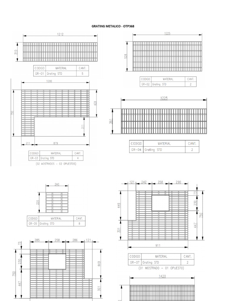 Grating Metalico - Otp 368 | PDF