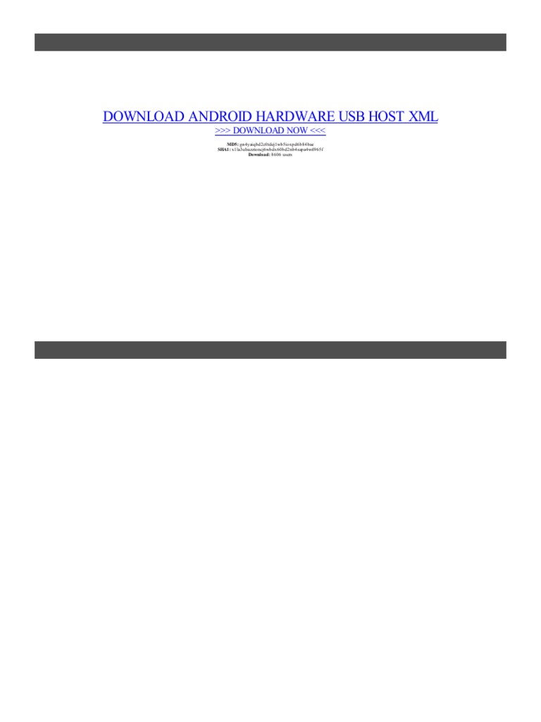 Android Hardware Usb Host XML | PDF | Computer Hardware | Modem