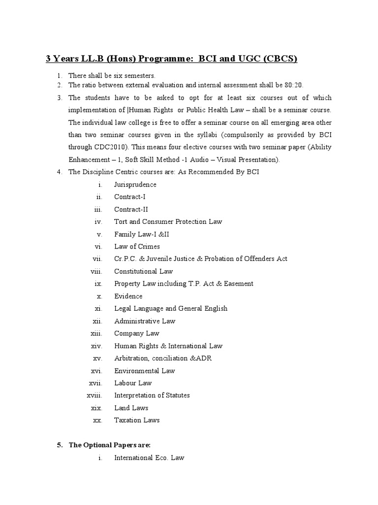 Syllabus of 3 Years LLB | PDF | Copyright | Taxes
