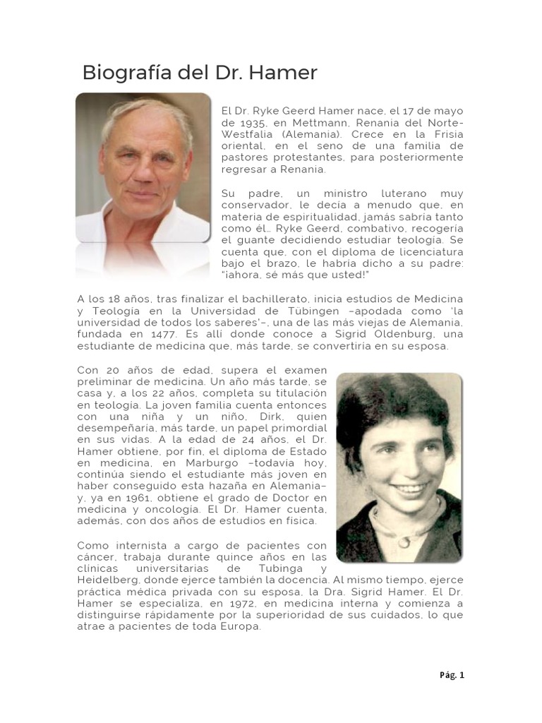 Biografía del Dr. Ryke Geerd Hamer: El viaje científico que revolucionó ...