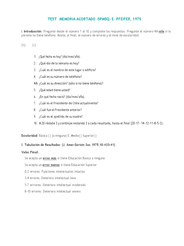 Test Pfeiffer | PDF