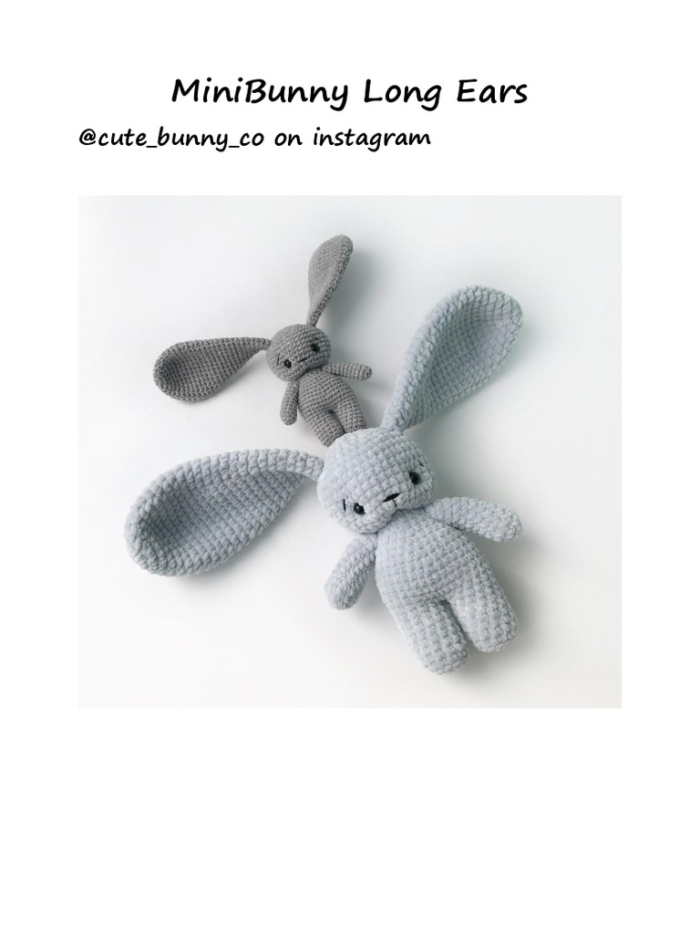 Mini Bunny en Crochet | PDF | Crochet | Yarn