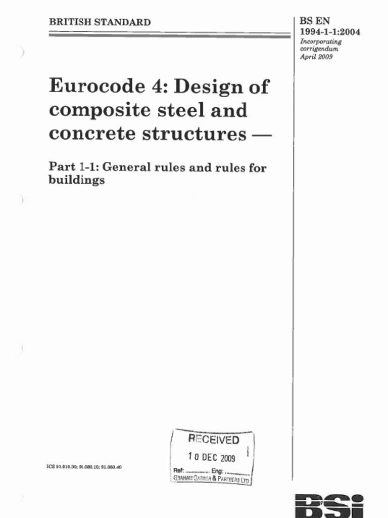 BS en 1994-1-1 - 2004+C1 - 2009 | PDF