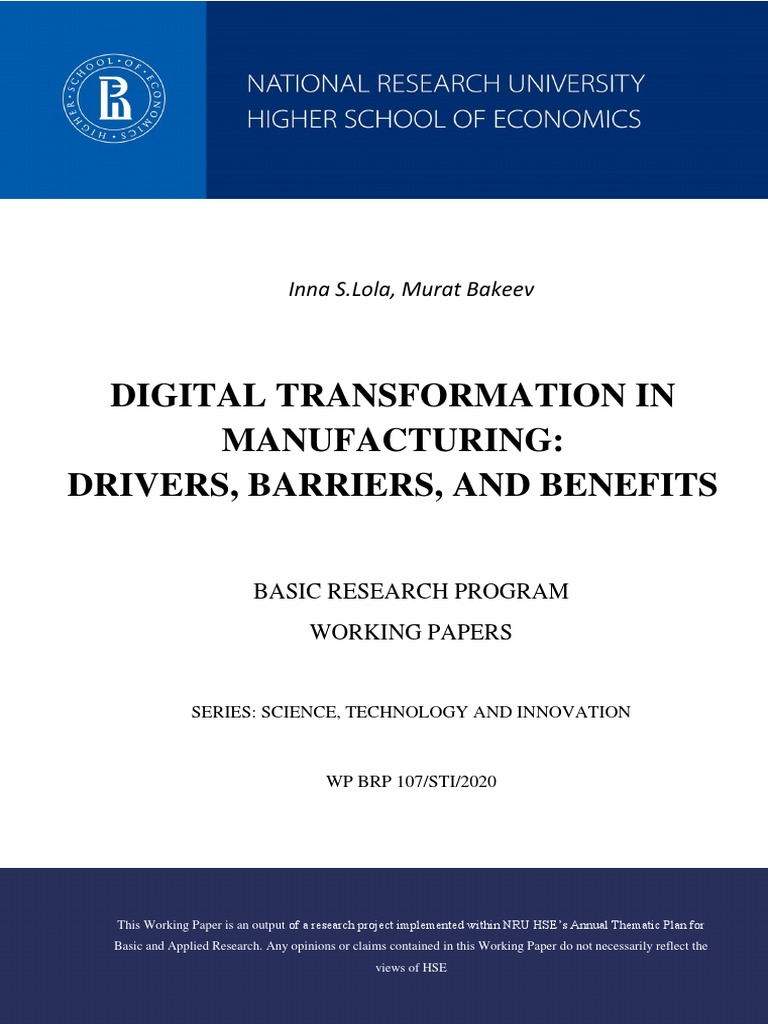 Digital Transformation in Manufacturing | PDF | Correlation And Dependence | Logistic Regression
