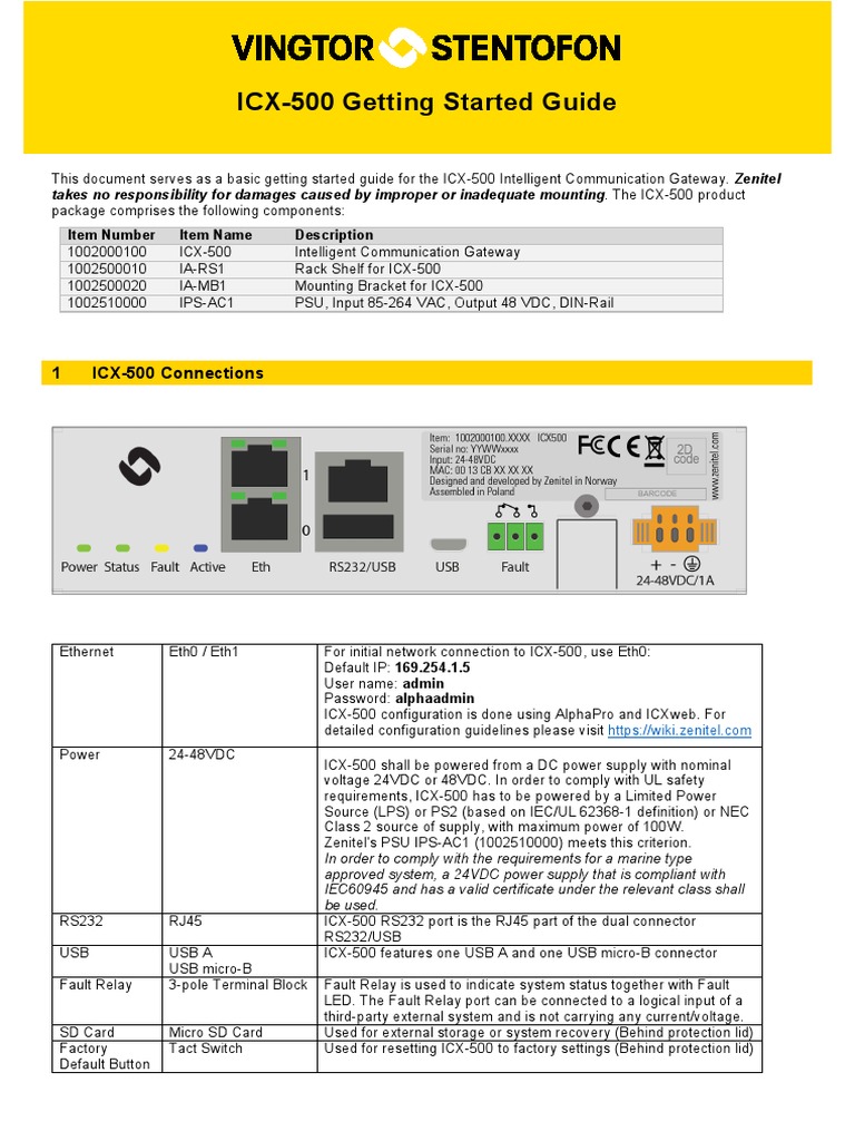 Getting Started with the ICX-500 Intelligent Communication Gateway: A ...