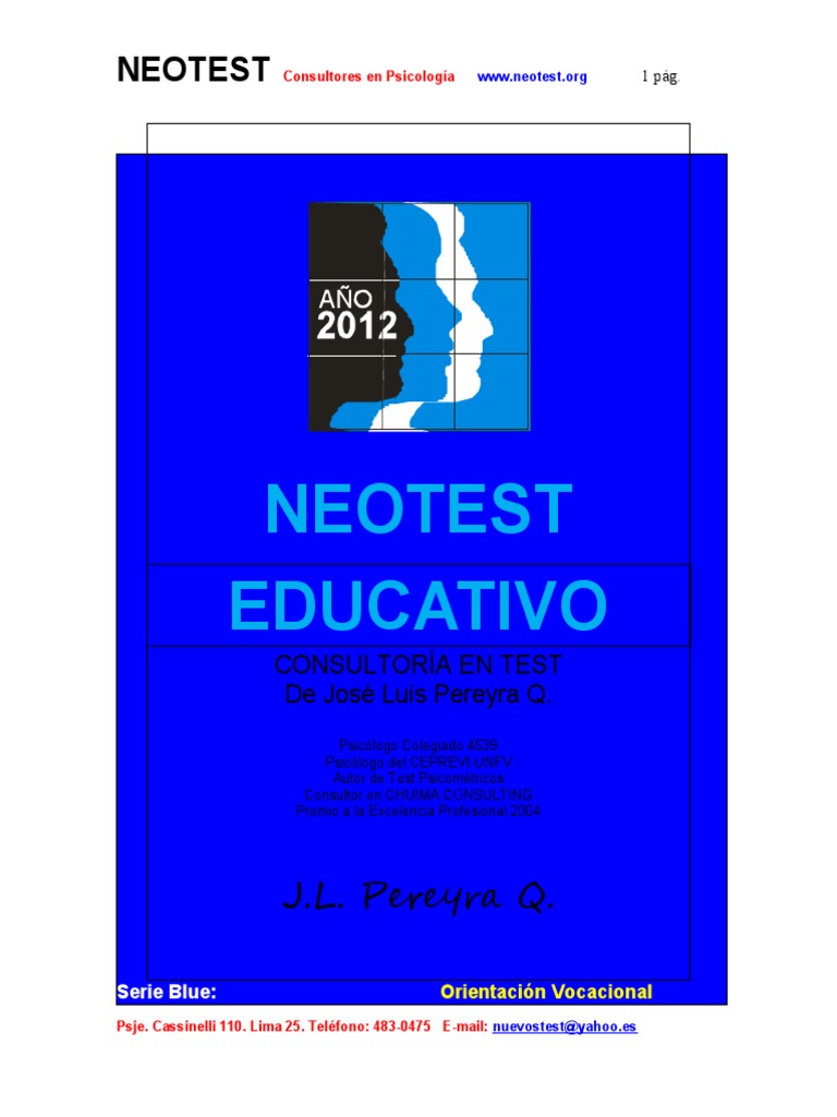 3 Neotest Educativo | PDF | Sicología | Estadísticas