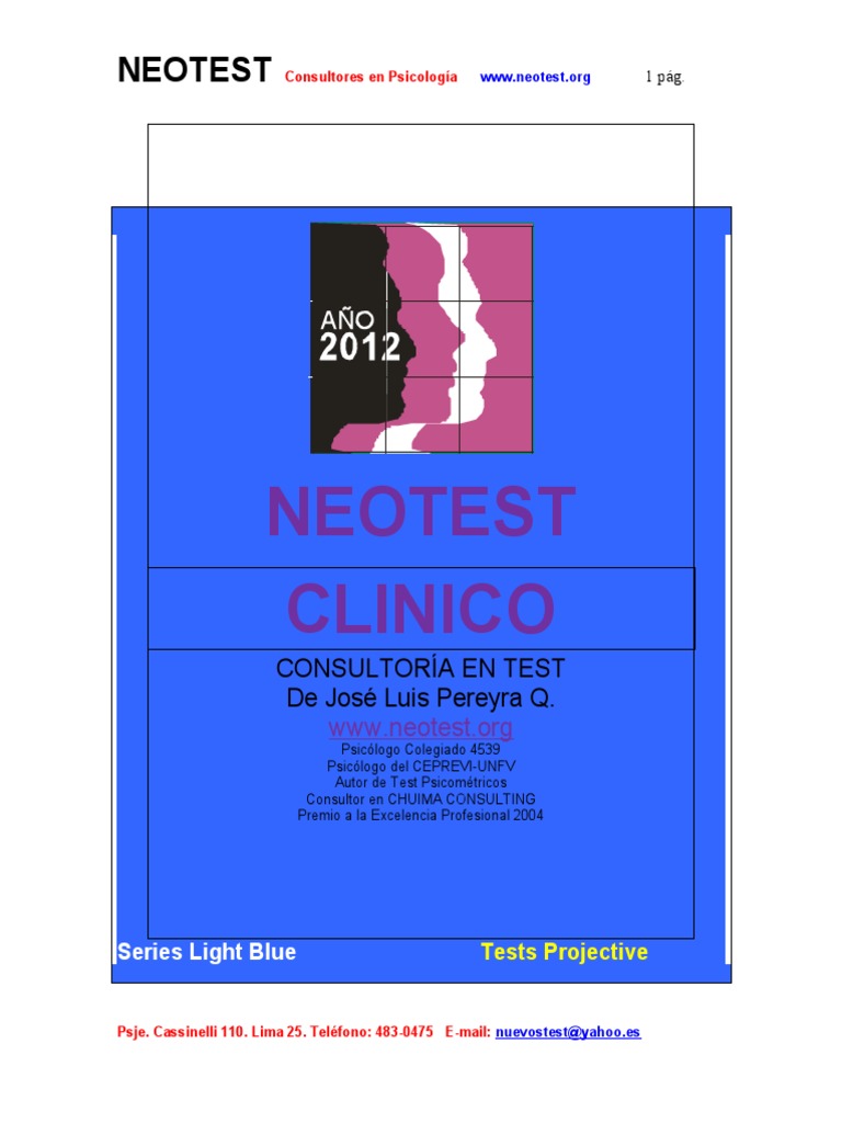 2 Neotest Clinica | PDF | Sicología | La naturaleza humana