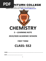 SS1 Chemistry First Term Note | PDF | Mole (Unit) | Chemistry