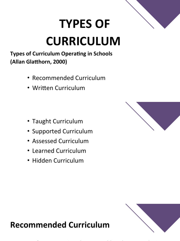 Types of Curriculum Explained | PDF