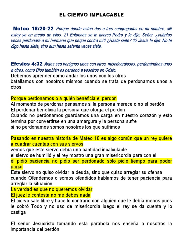 El Ciervo Implacable | PDF | Pecado | Perdón