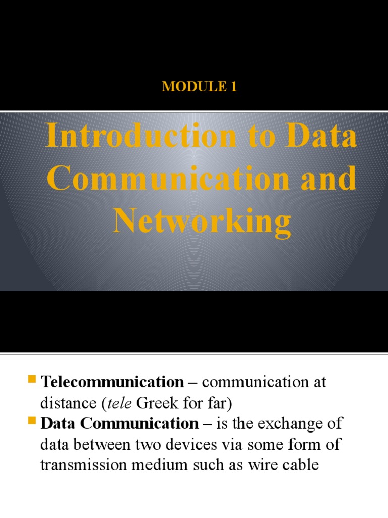 Module 1 - Data Communication and Networking | PDF | Network Topology | Osi Model