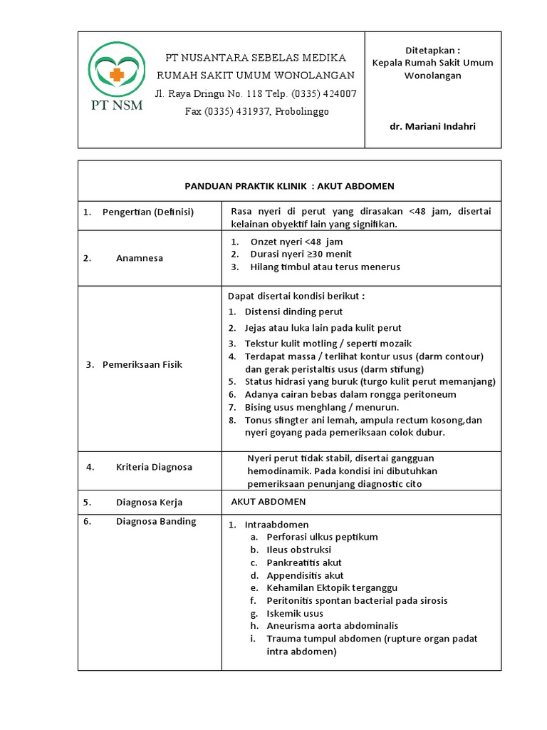 PPK Akut Abdomen | PDF
