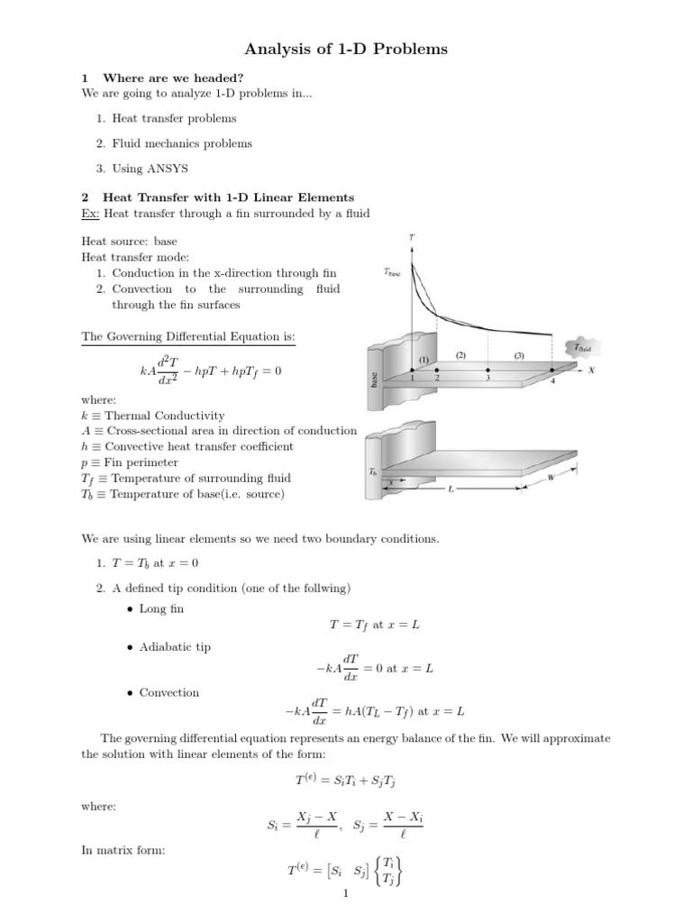 1-D Heat Transfer and Fluid Mechanics Analysis | PDF | Heat Transfer ...