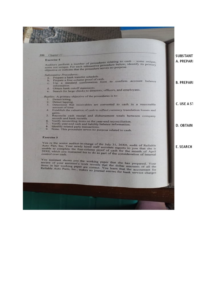 Exercise 4 Audit of Cash | PDF