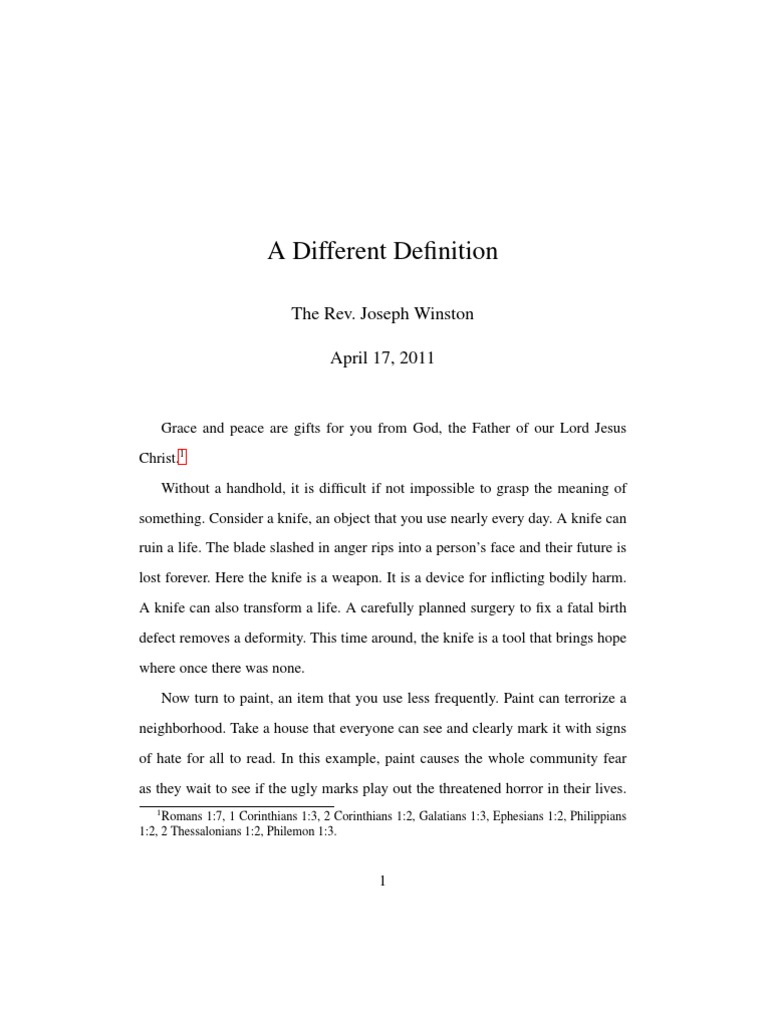 A Different Definition | Download Free PDF | Jesus | God