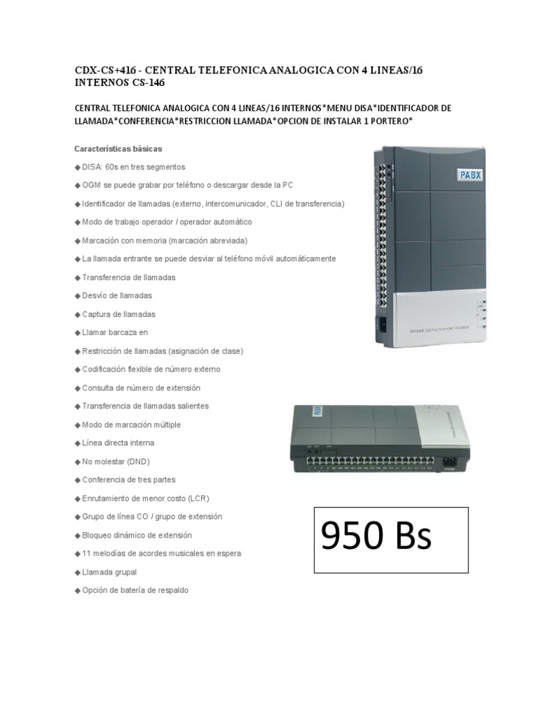Central Telefonica | PDF