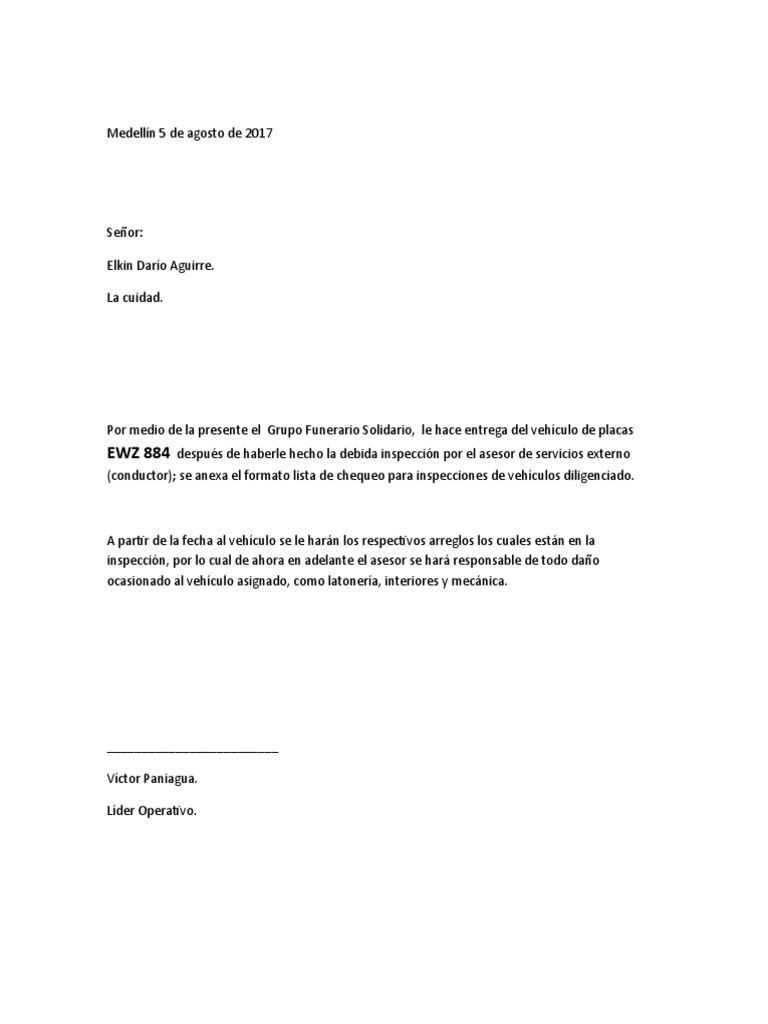 Carta Vehiculos | PDF | Tecnología