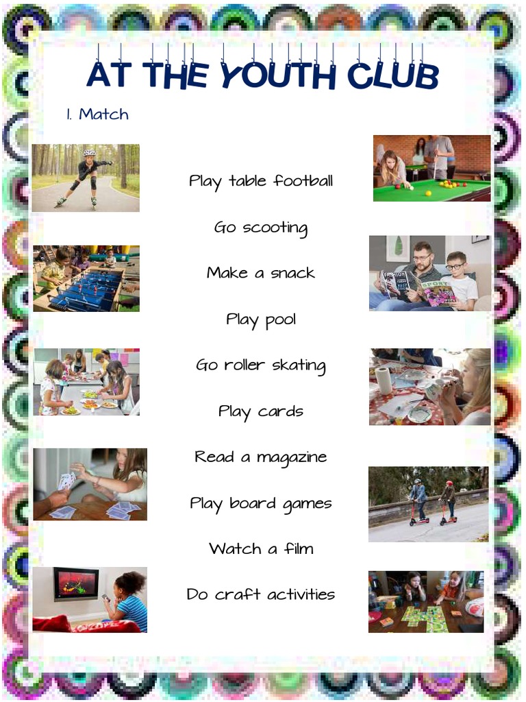 Vocabulary at The Youth Club | PDF