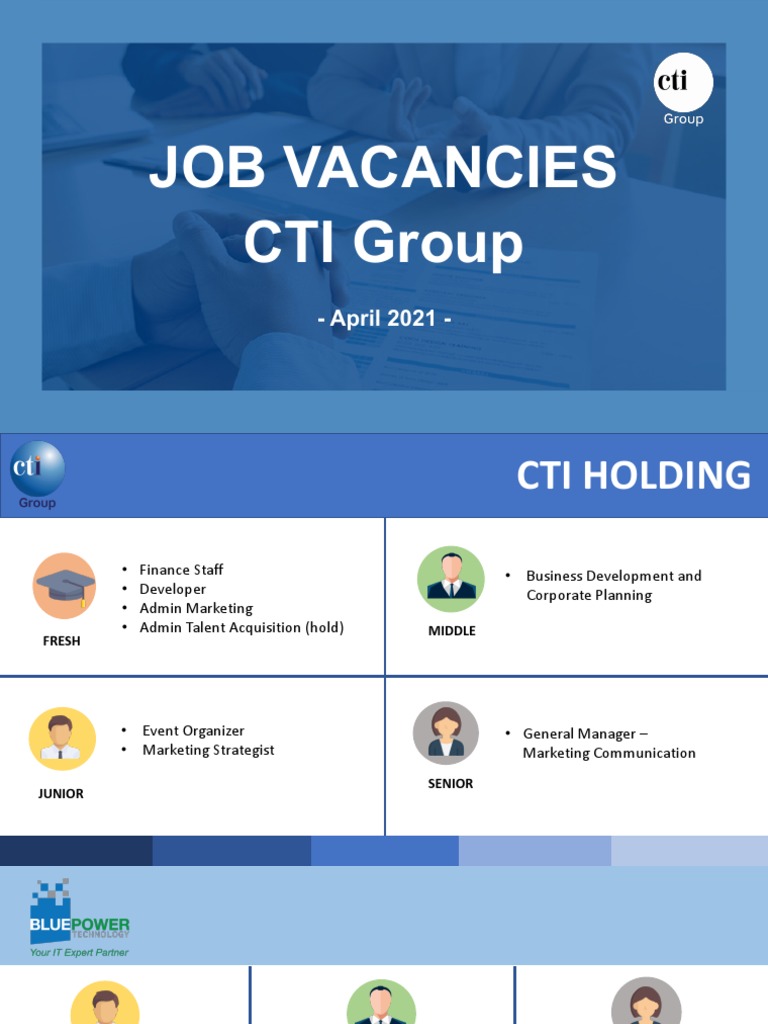 CTI Group Job Vacancies April 2021 | PDF | Cloud Computing | Computing