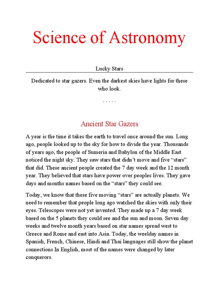 Science of Astronomy | PDF | Planets | Astronomy