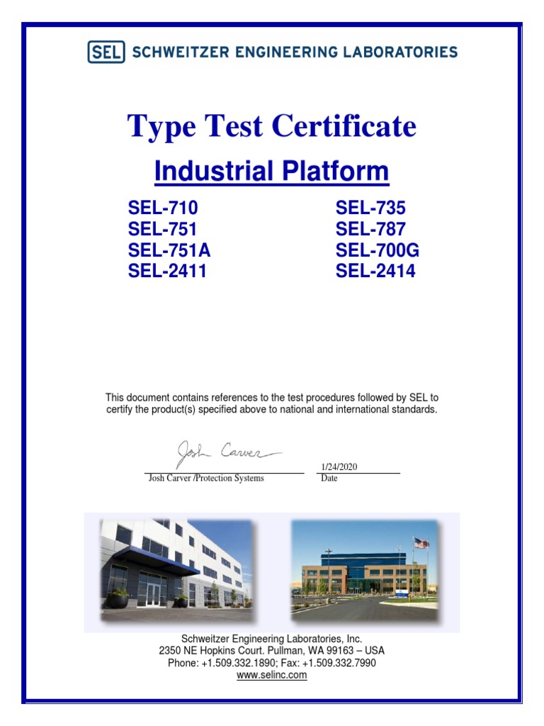 Type Test Certificate: Industrial Platform | PDF | Electromagnetic ...