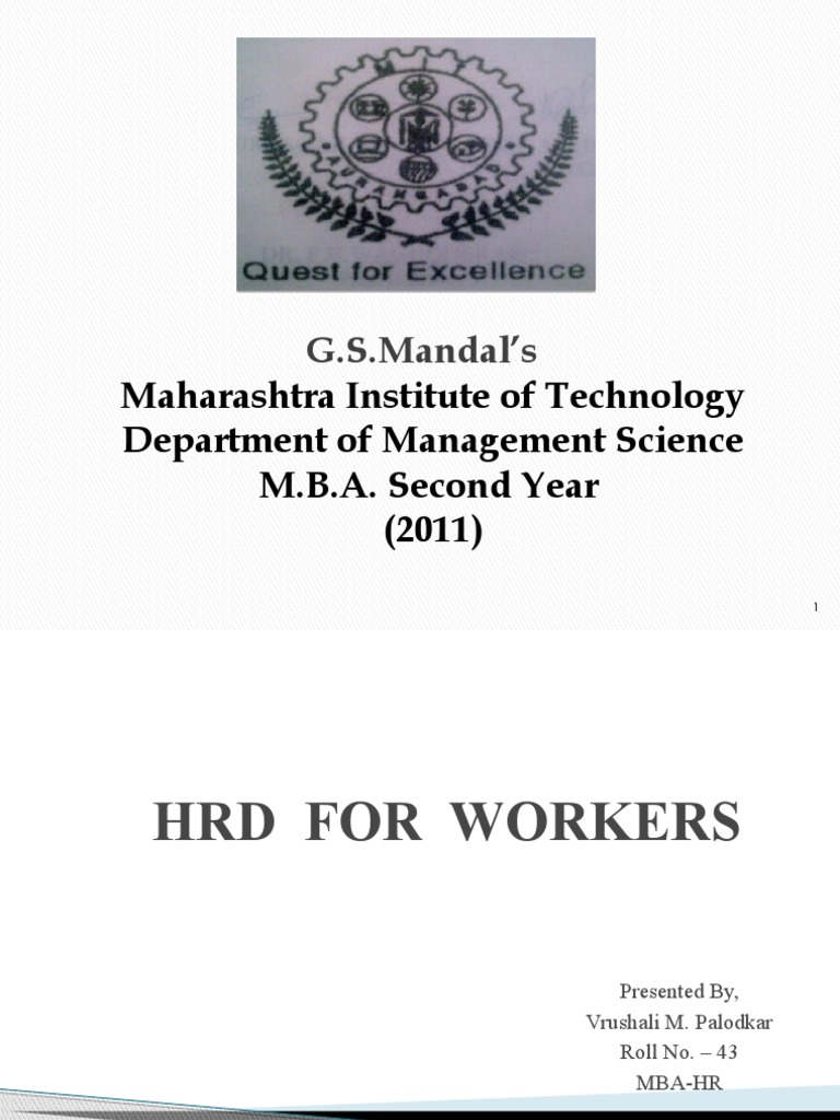 HRD For Workers Roll No 43 | PDF | Empowerment | Employment