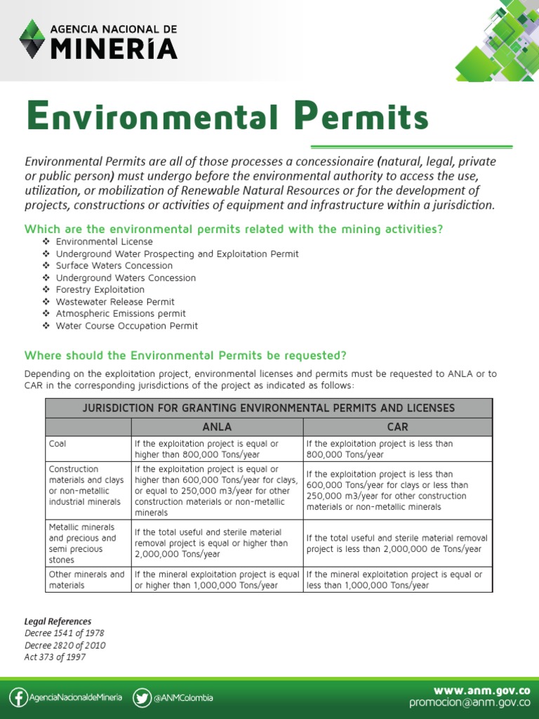 Nvironmental Ermits: Which Are The Environmental Permits Related With ...