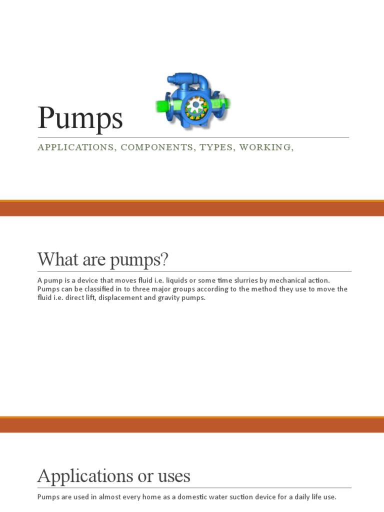 Pumps: Applications, Components, Types, Working | PDF | Pump | Engines