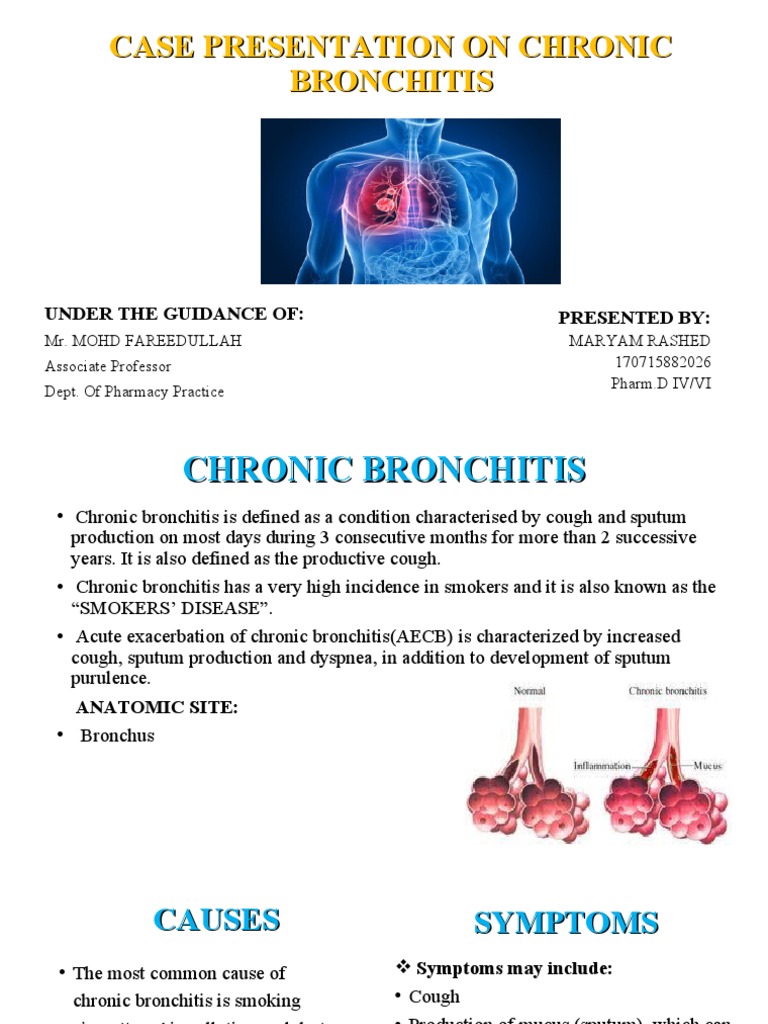 Case Presentation On Chronic Bronchitis | PDF | Bronchitis | Cough