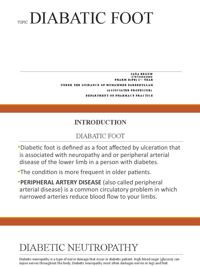 Diabetic Foot | PDF | Diabetes | Blood Vessel