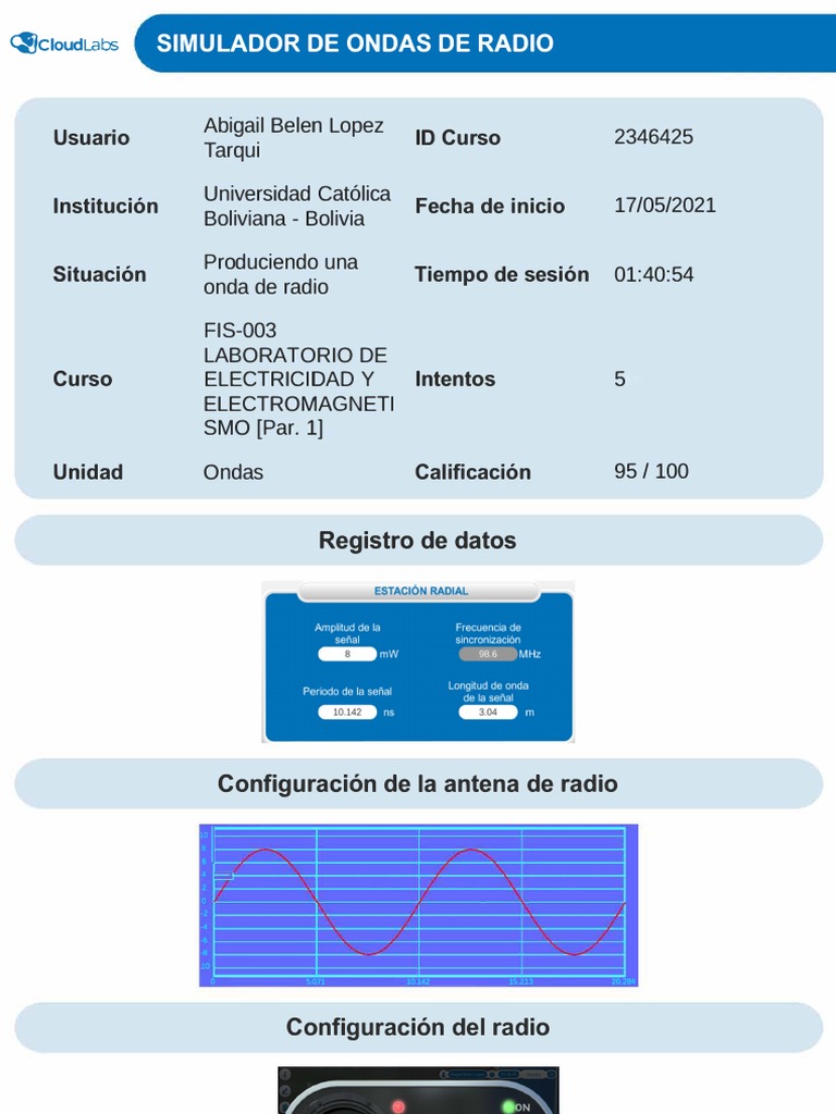 Produciendo Una Onda de Radio - Report | PDF | Radio | Olas