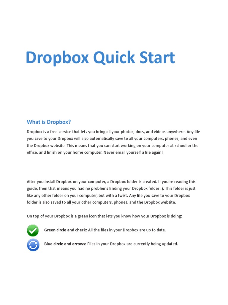 Getting Started Dropbox | PDF | Icon (Computing) | Computer File