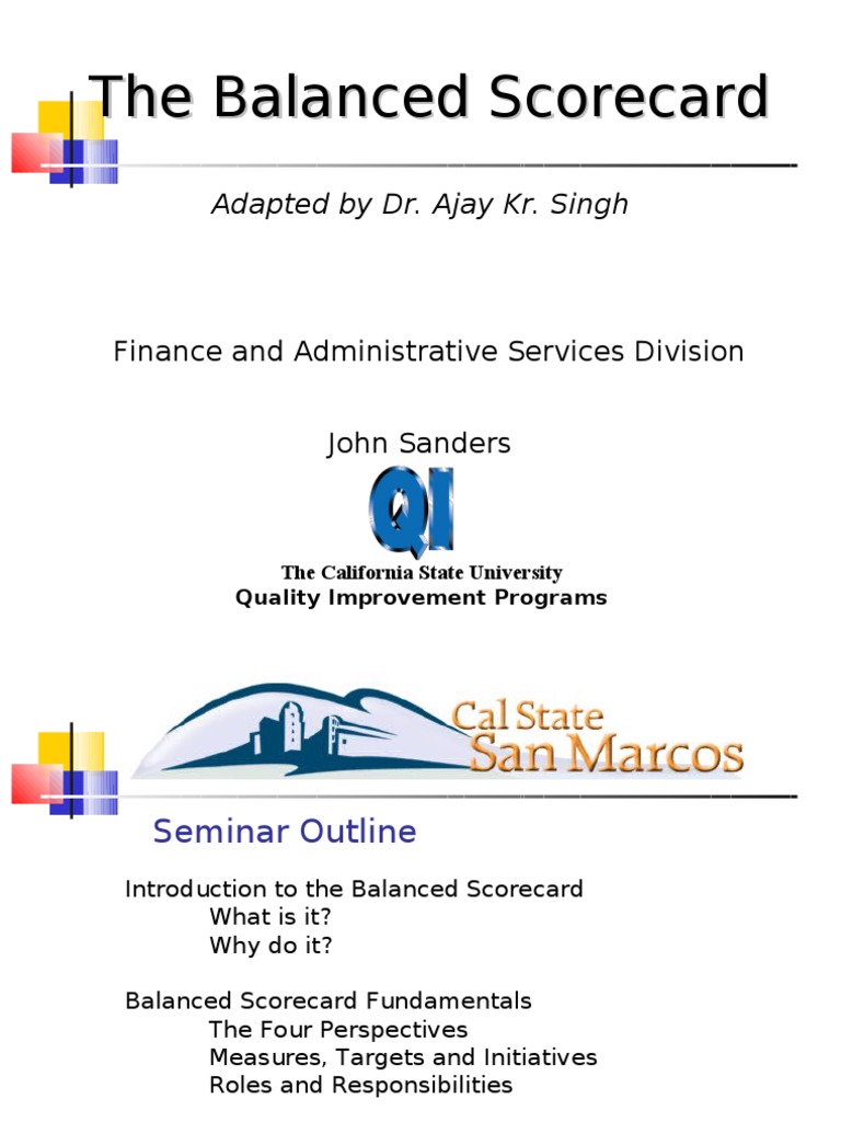 Balanced Scorecard | PDF | Customer Satisfaction | Strategic Management
